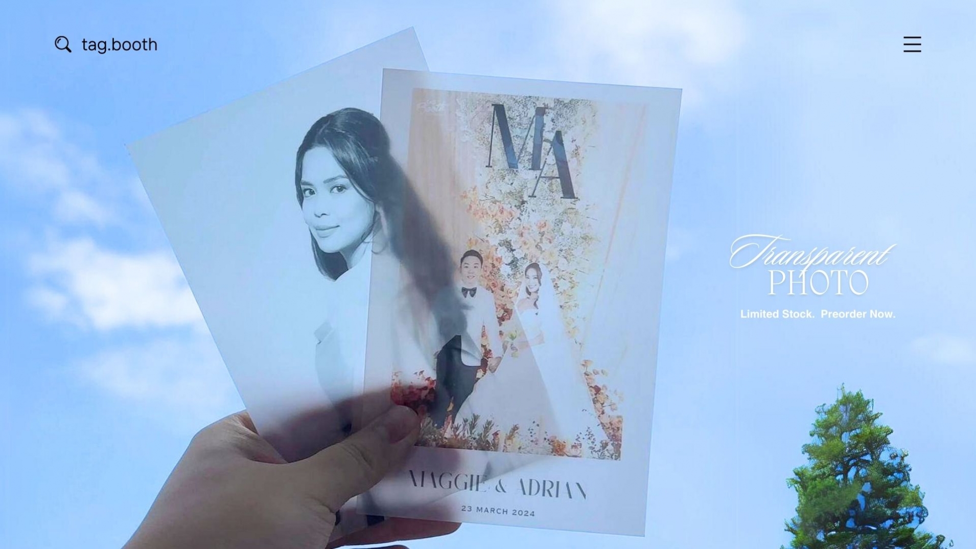 Transparent Photo in our Instant Print Photobooth | TagBooth Photobooth ...